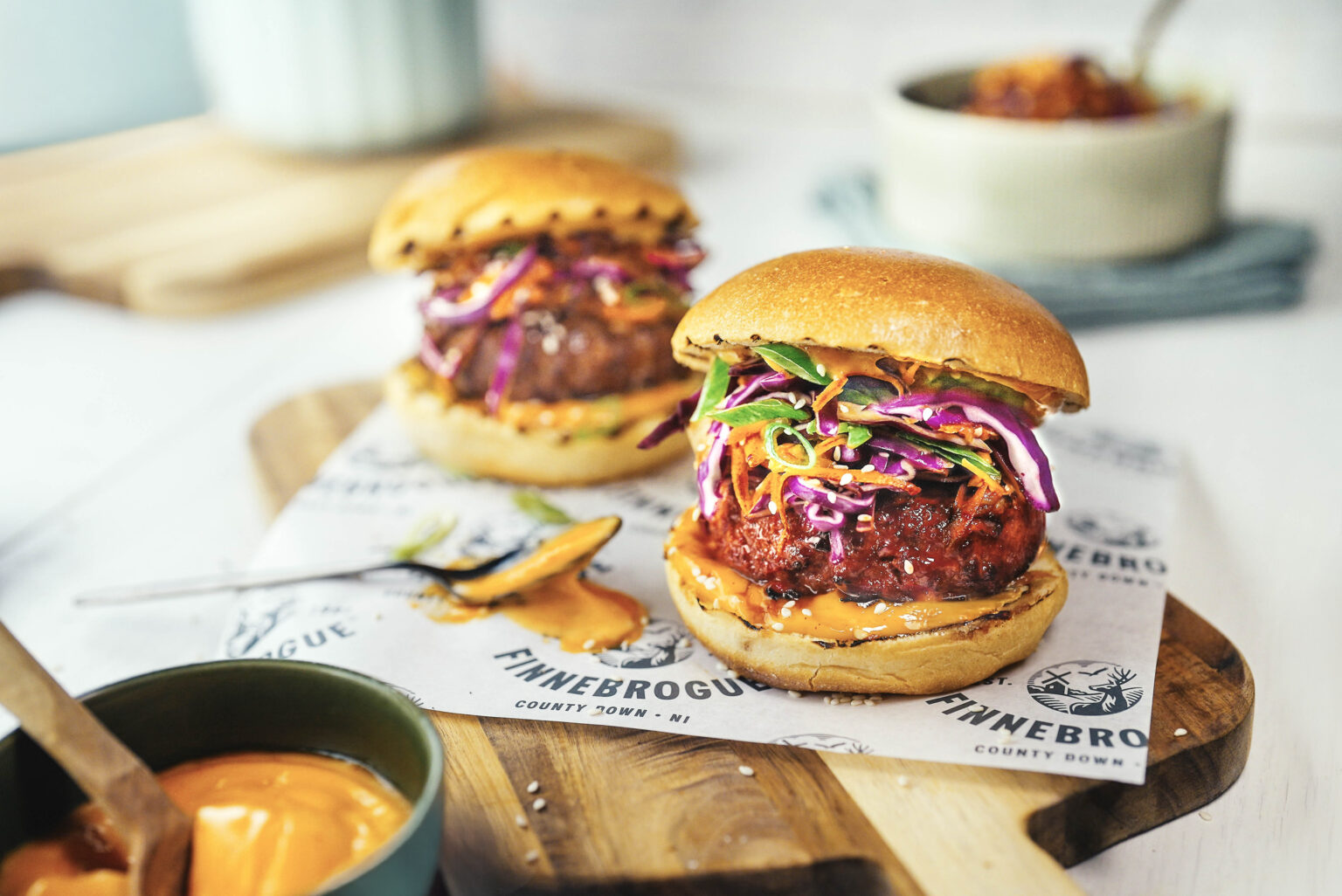 BBQ Korean Glazed Wagyu Beef Burgers - Finnebrogue